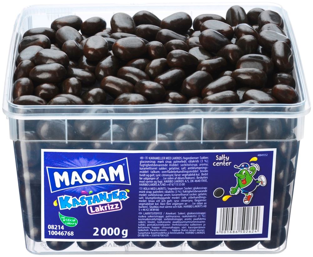 Maoam Kastanjer Lakrids - 2 Kg. - Slik - SlikWorld » 299.95
